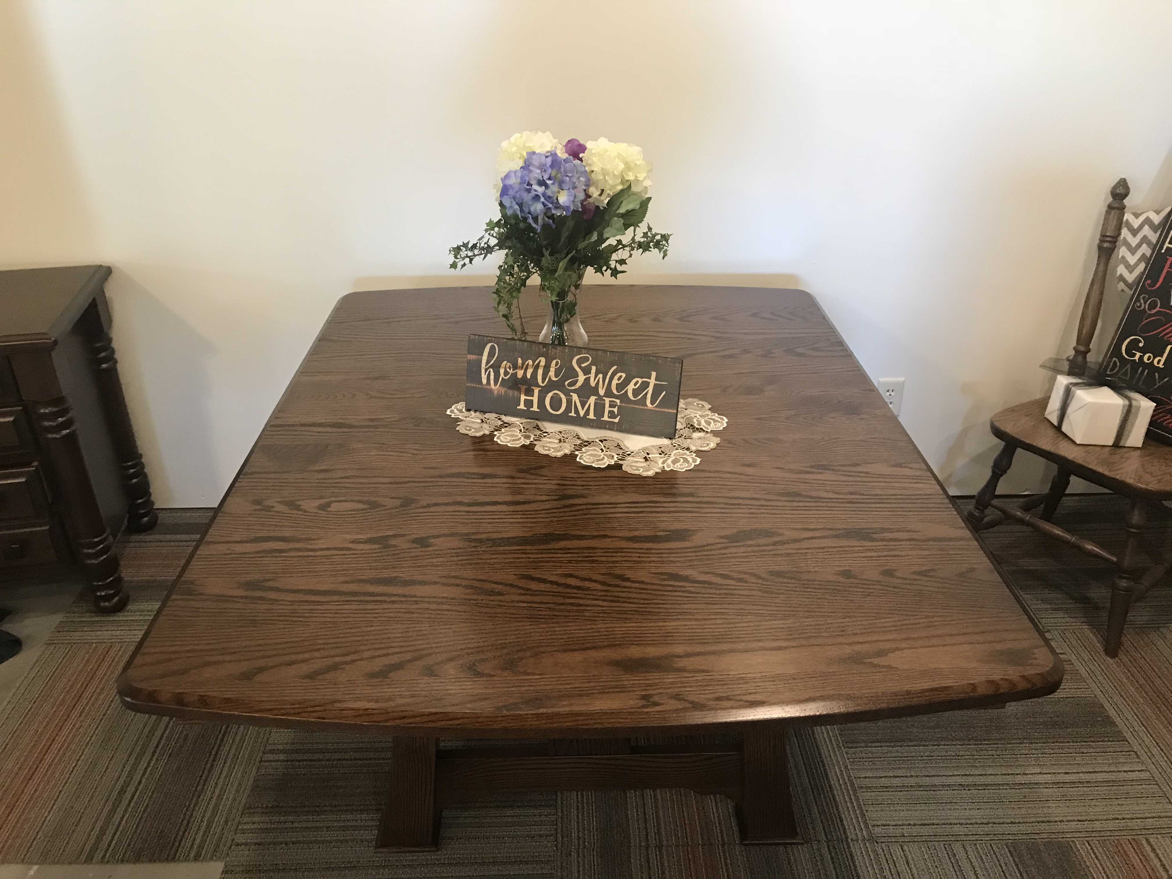 Cambridge Dining Table (Red Oak) – Wheatstate Wood Design